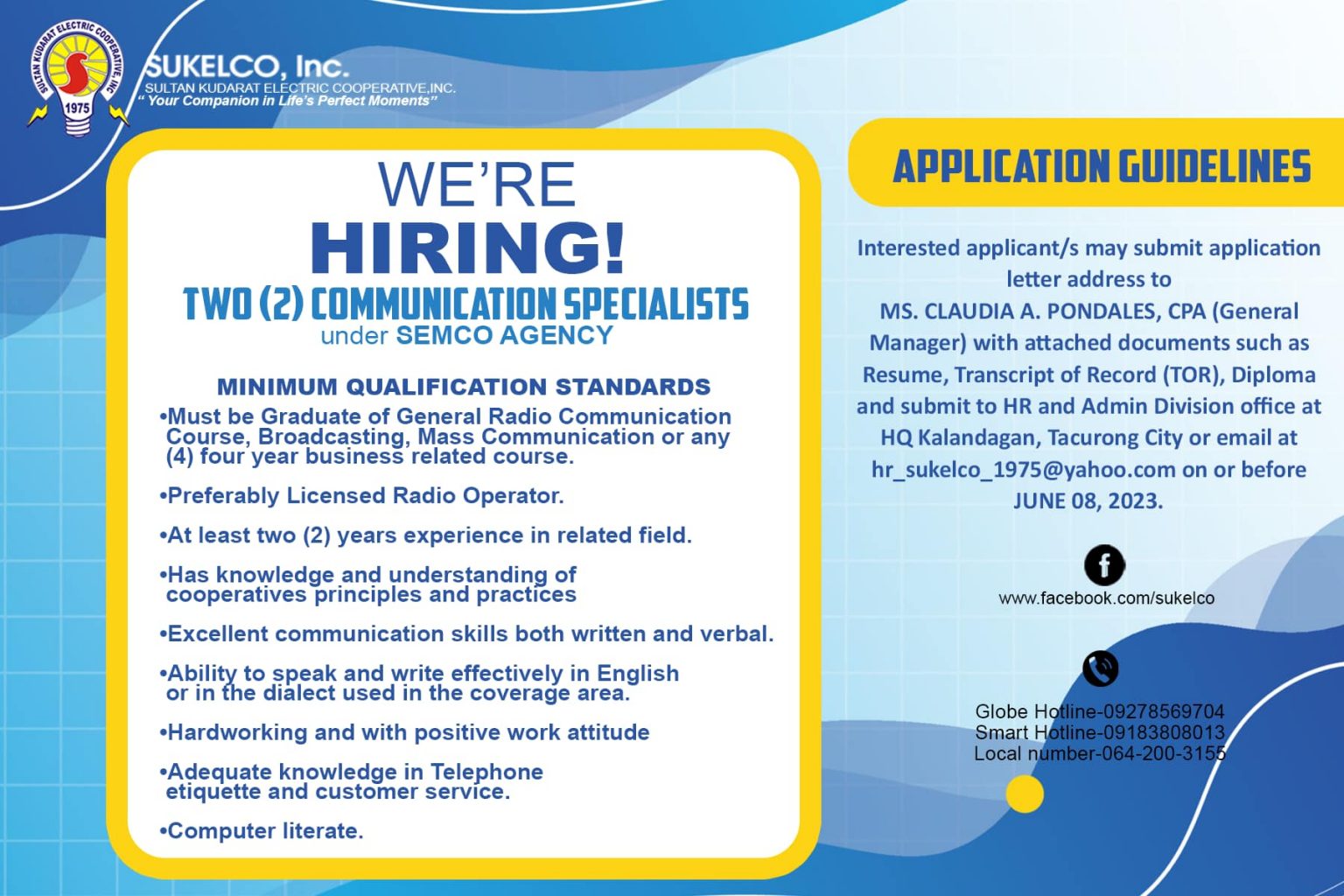 SUKELCO – Sultan Kudarat Electric Cooperative, Inc.